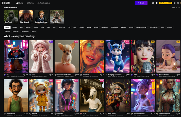 Digen.ai: The Master Remix of AI Video Creation – Create Anything in ...